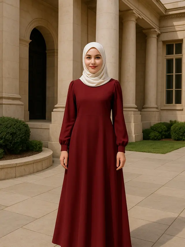 15 Rekomendasi Warna Jilbab yang Cocok untuk Gamis Maroon 2025 - Hot ...