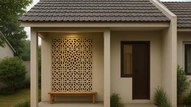 7 Model Teras Rumah Subsidi Tipe 36 dengan Roster Dekoratif, Sentuhan ...
