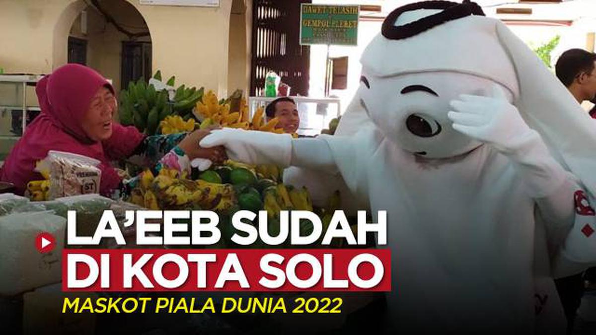 VIDEO: Keseruan Maskot Piala Dunia 2022, La'eeb saat Hadir di Kota Solo ...