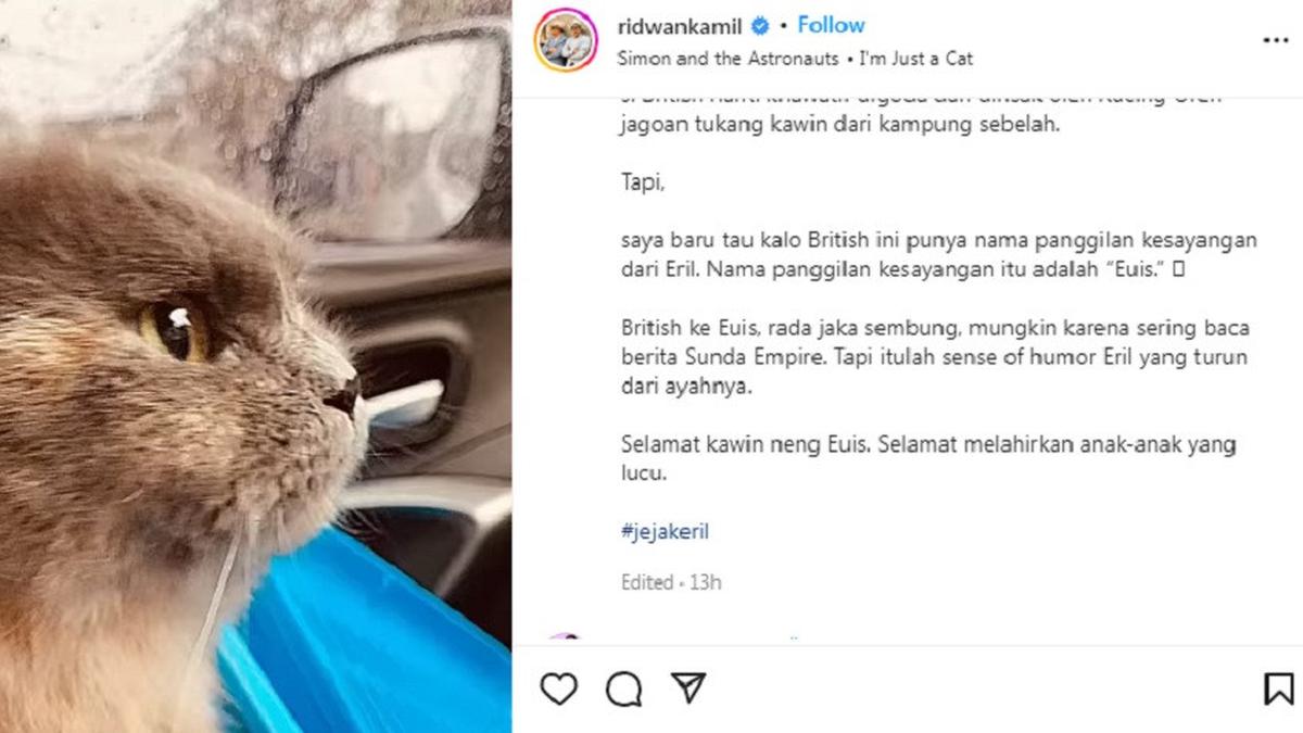 Selera Humor Ridwan Kamil Menurun pada Almarhum Eril, Panggilan Sayang Neng Euis Jadi Bukti ...
