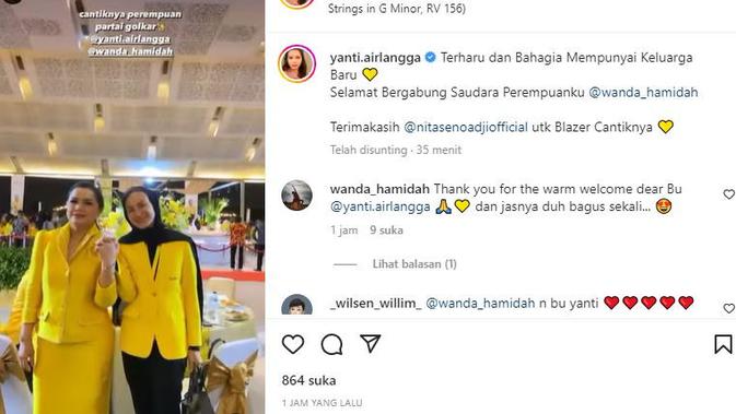 Momen Wanda Hamidah Pakai Jas Kuning Golkar - News Liputan6.com
