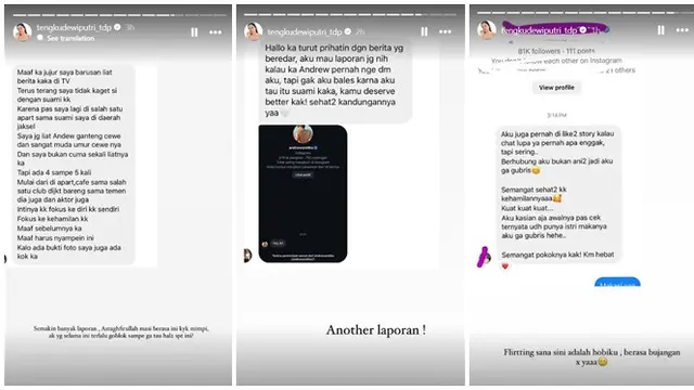 7 Potret Tengku Dewi Putri Bongkar Dugaan Perselingkuhan Andrew Andika - Hot Liputan6.com