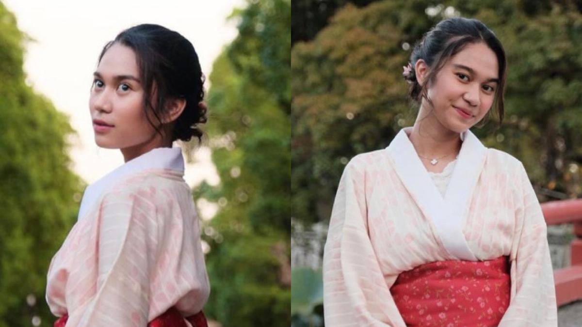 6 Pesona Azizah Salsha Dibalut Kimono Pink, Pratama Arhan Sang Suami ...