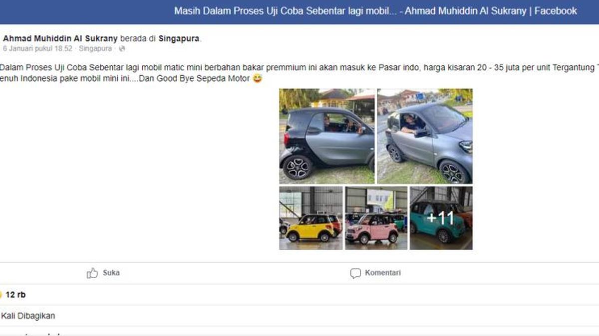 Viral Mobil Mungil Seharga Motor Segera Masuk Indonesia - Otomotif ...