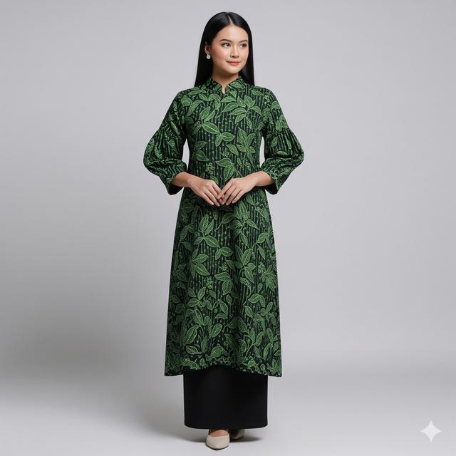 9 Model Tunik Batik Lengan Bishop Simple Tapi Mewah yang Elegan di 2025