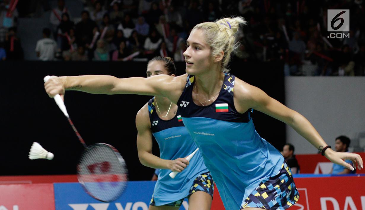 FOTO: Aksi Si Cantik Stoeva Bersaudara di Indonesia Masters 2019