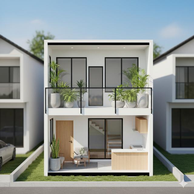 10 Denah Rumah Type 21 dengan Taman Mini, Hunian Asri di Lahan Terbatas