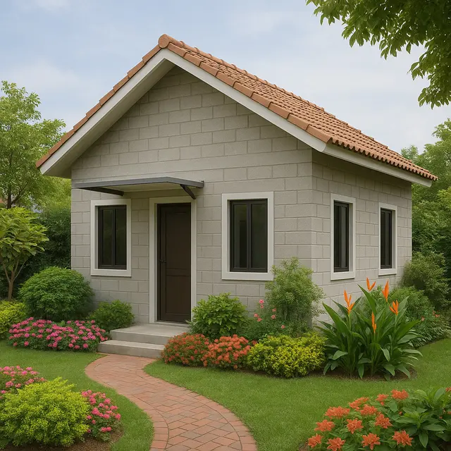 6 Model Rumah Sederhana dari Batako dengan Atap Pelana, Kokoh dan Hemat ...