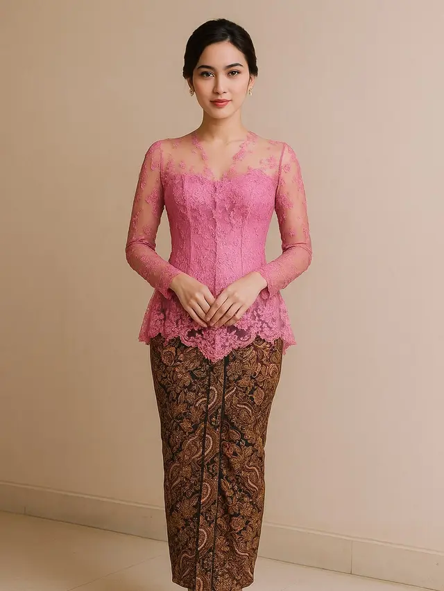 7 Model Kebaya Pink Terbaru 2025, Gaya Adik Maxime saat Siraman Luna ...