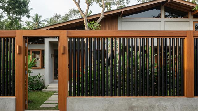 9 Model Pagar Rumah Kombinasi Pipa PVC dan Kayu, Estetik dan Ekonomis