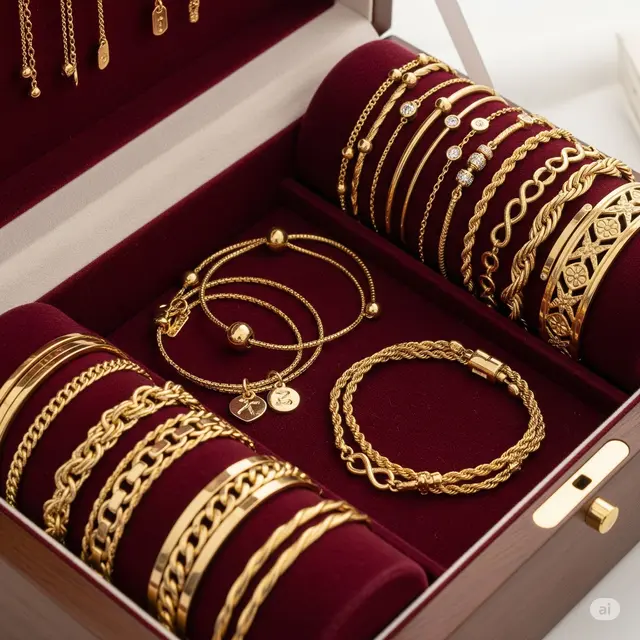 10 Model Gelang Emas Ringan Nyaman Digunakan, Stylish, Bernilai ...
