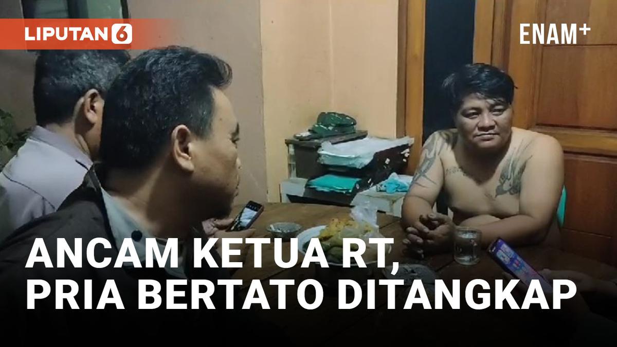 VIDEO: Pria Bertato Ancam Ketua RT di Depok Sambil Mabuk