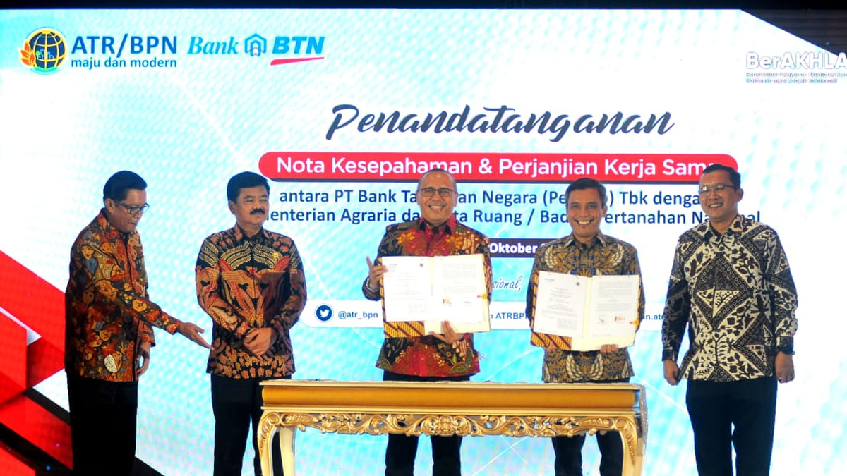 Mudahkan Akses Sertifikat Tanah, Kementerian ATR dan BTN Kerjasama - Bisnis Liputan6.com