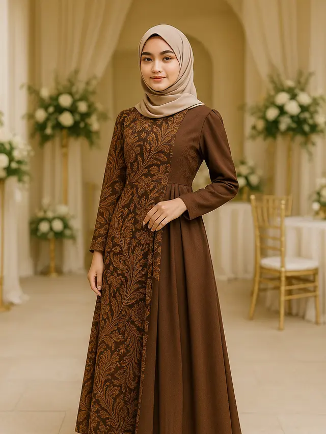 8 Model Gamis Batik Kombinasi Kain Polos untuk Remaja Terbaru 2025 ...
