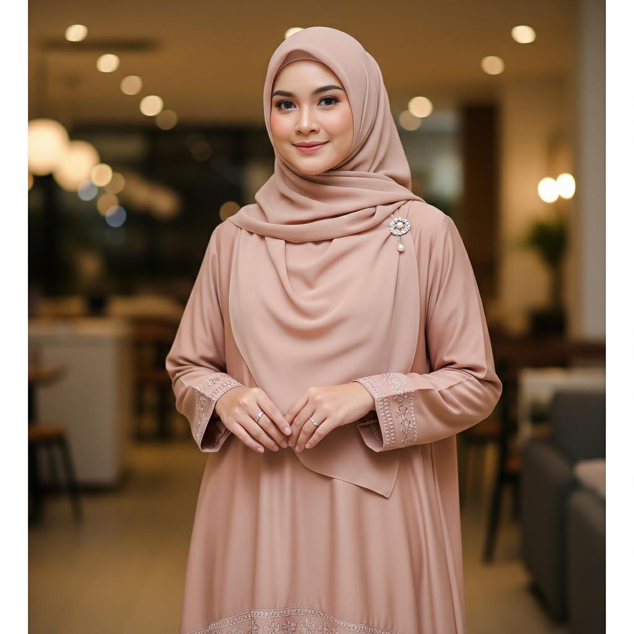 7 Model Gamis Ramadhan Simple yang Bakal Ngetren untuk Bukber 2026 ...