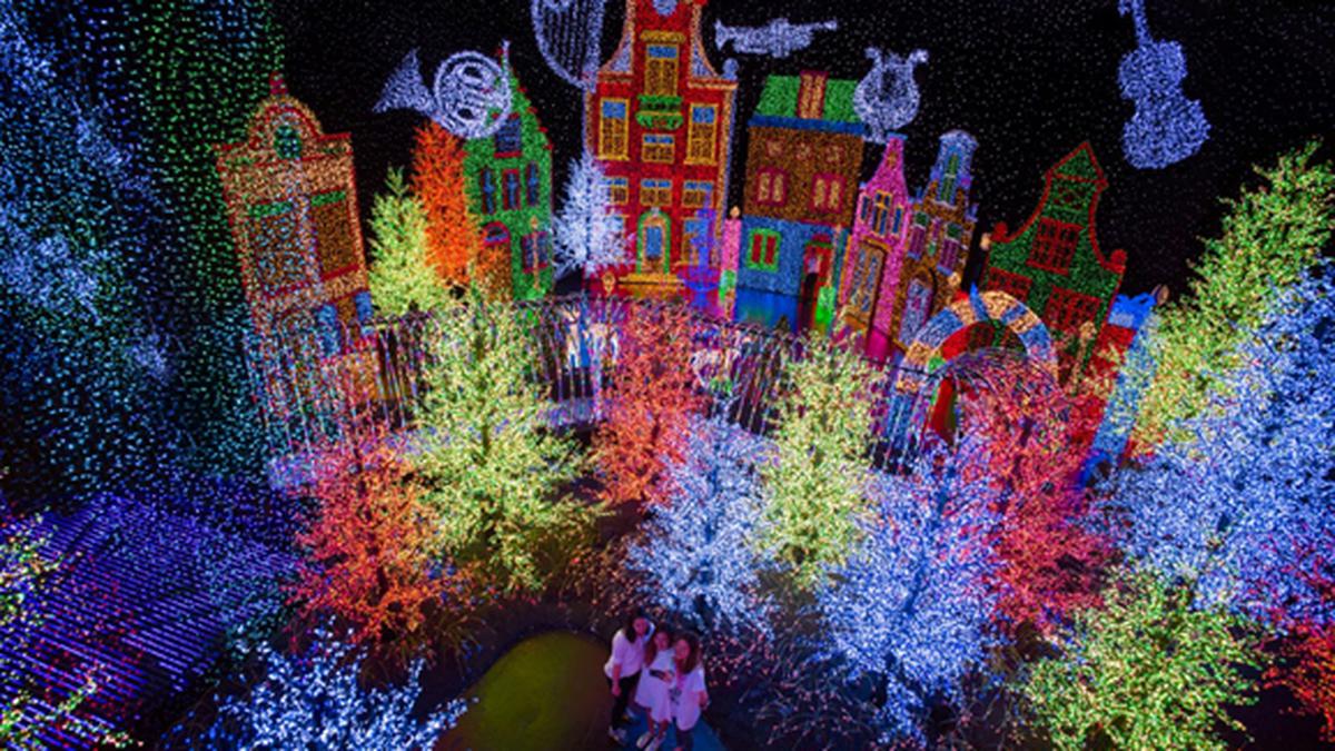 Ajak Keluarga Foto Cantik dengan Display Bola Lampu Penuh Warna ...