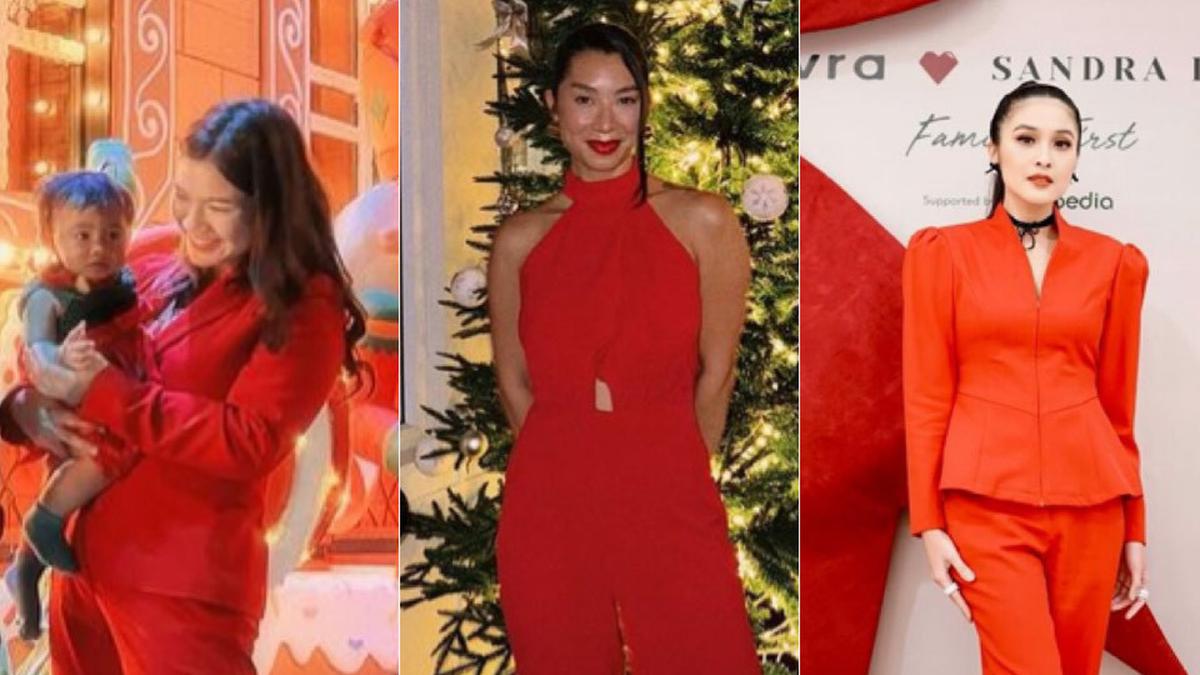 8 Inspirasi Outfit Natal Serba Merah untuk Tampilan Kasual dari Sandra ...