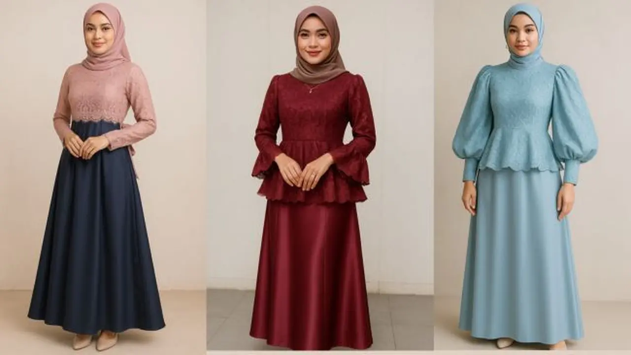 7 Rekomendasi Gamis Brokat Setengah Badan yang Sekarang Tren di 2025 ...
