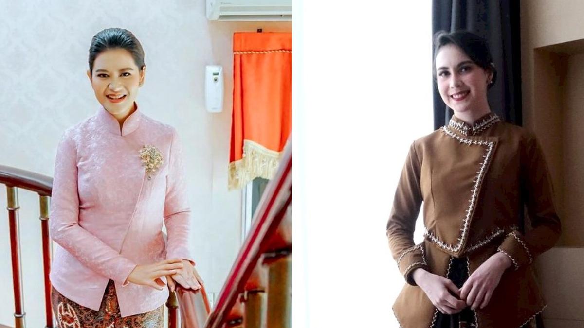 6 Adu Gaya Ibu Pejabat Kahiyang Ayu-Arumi Bachsin Pakai Kebaya Janggan ...