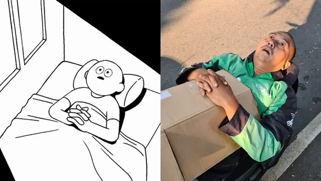 Viral, 5 Potret Bapak Ojol Ini Disebut Mirip Karakter Meme 'Si Botak ...