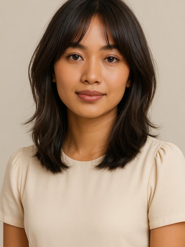 6 Model Rambut Sebahu 2025 untuk Wajah Oval Indonesia