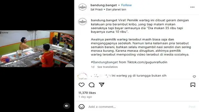 Kerap Makan Elite Bayar Sulit di Warteg, Pria di Tanah Abang Ditangkap Polisi - News Liputan6.com