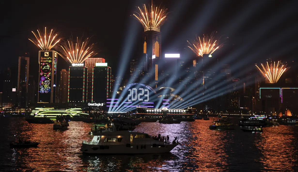 Potret Semarak Kembang Api Tahun Baru 2023 dari Berbagai Negara di Dunia - Foto Liputan6.com