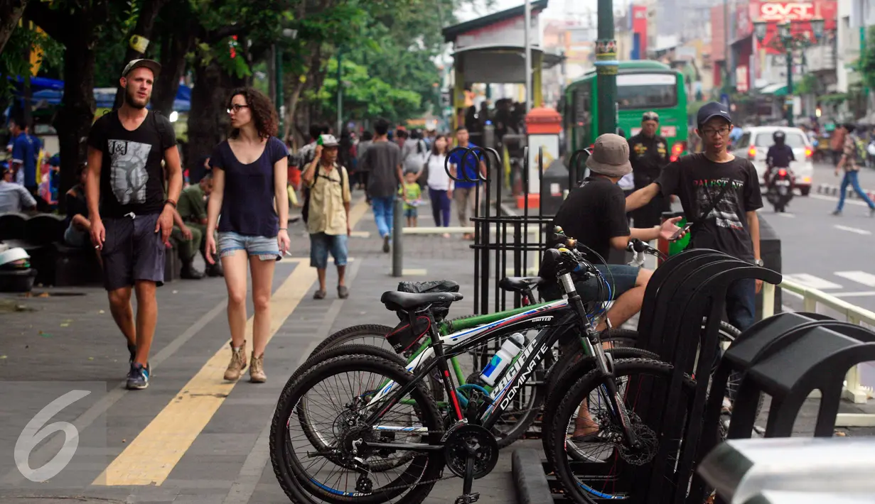 Pedestrian Malioboro Dilengkapi Parkir Sepeda - Foto Liputan6.com