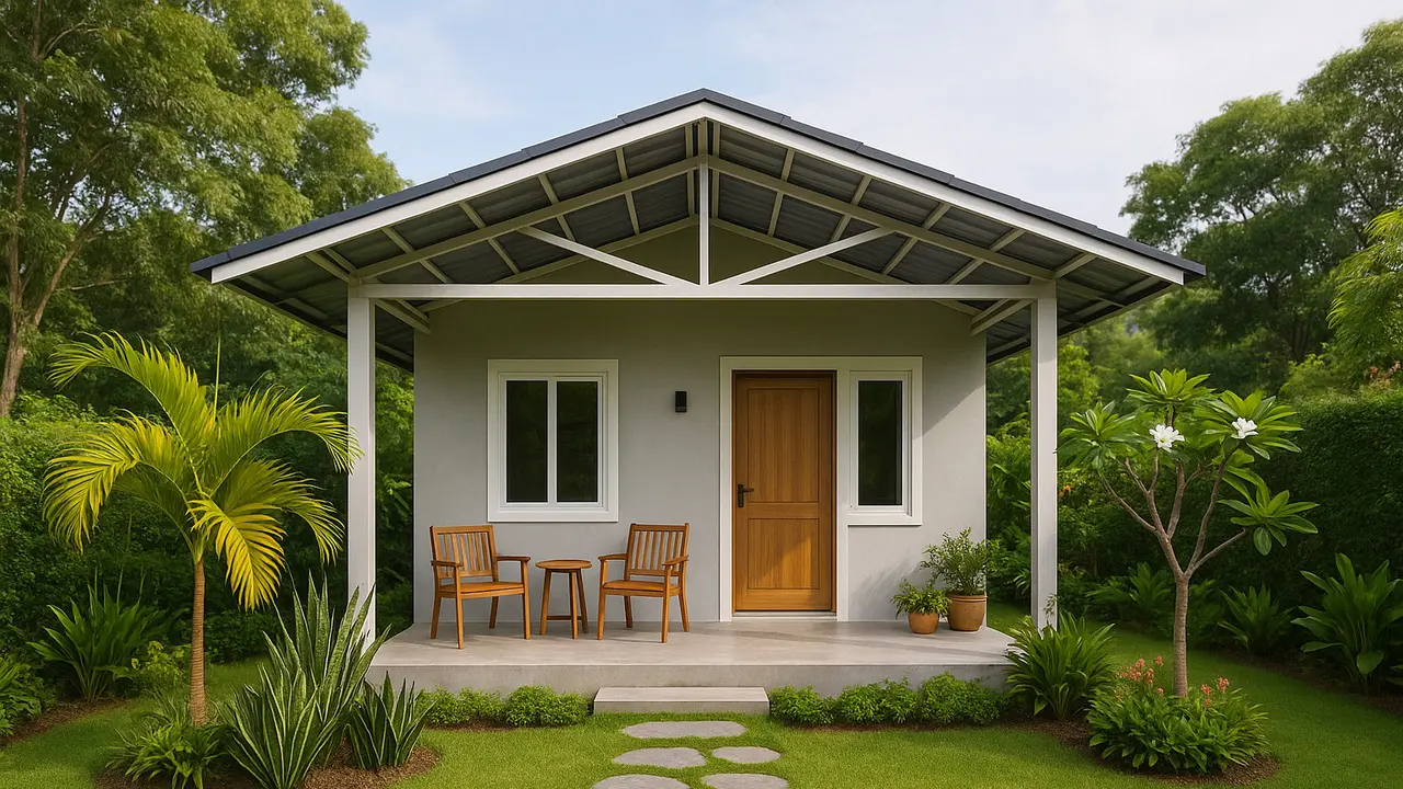 8 Gambar Rumah Minimalis di Desa dengan Teras dan Taman Mini, Inspirasi ...