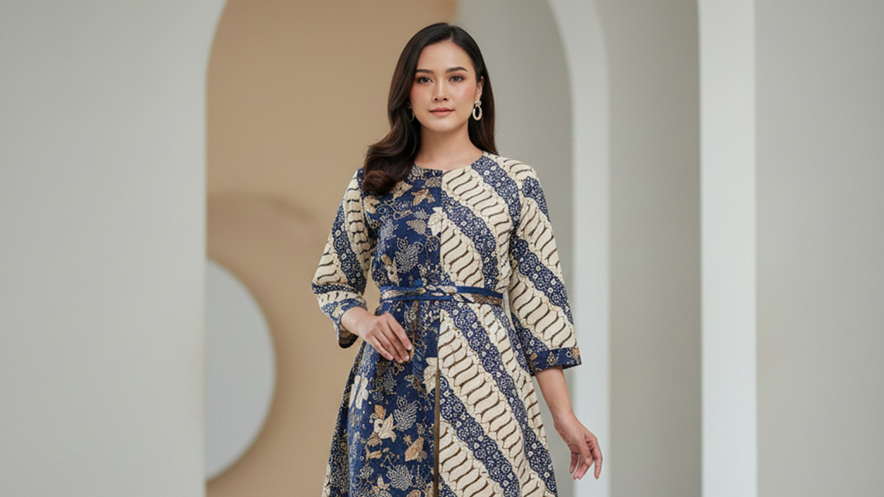 8 Atasan Batik Wanita Panjang Model Tunik Elegan Terbaru 2026, Tampil ...