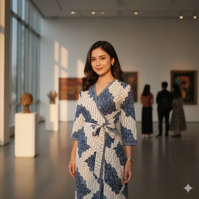 10 Model Dress Batik Wanita Simple Elegan Tren 2025, Gaya Klasik Modern ...