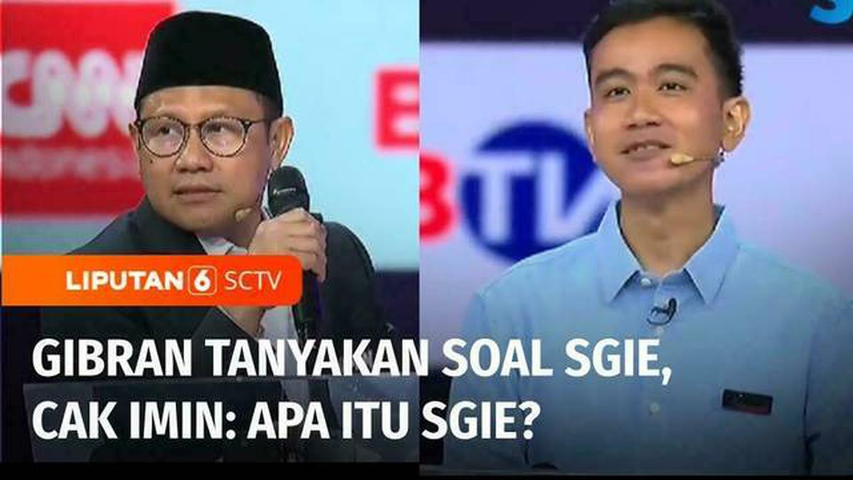 VIDEO: Gibran Lempar Pertanyaan Soal SGIE dalam Debat Cawapres, Cak Imin: Apa Itu SGIE? - TV ...