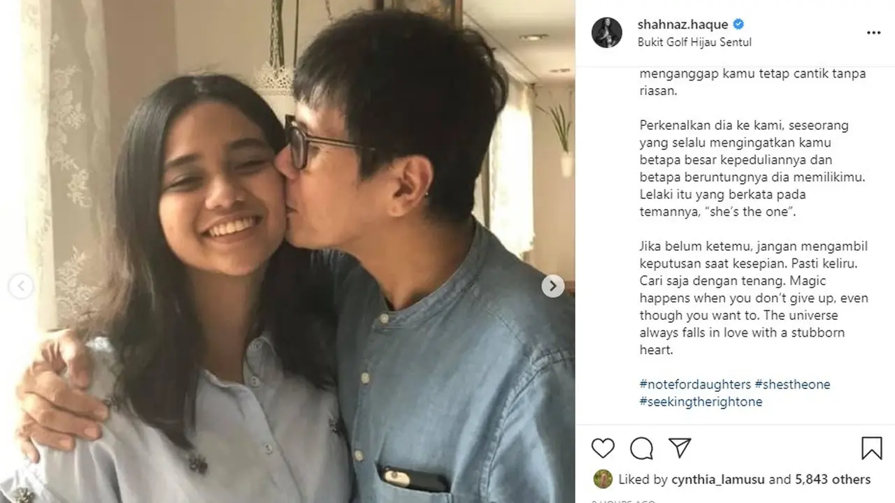 Shahnaz Haque Tulis Pesan Menyentuh untuk Anak Perempuannya Soal ...