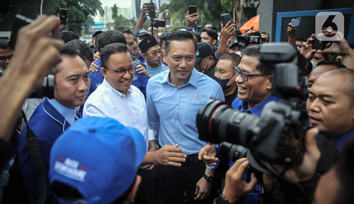 Anies Baswedan Sambangi DPP Partai Demokrat, Disambut Langsung AHY - Foto Liputan6.com