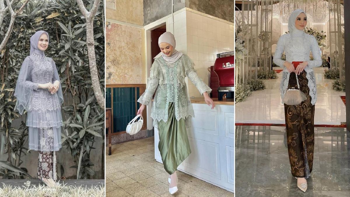 10 Kebaya Brokat Modern Hijab, Pilihan Fashion Syar'i Dan Elegan - Hot ...