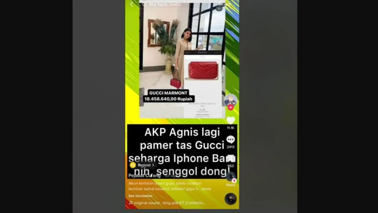 Viral TikTok AKP Agnis Juwita Manurung Pamer Pakai Barang Branded ...