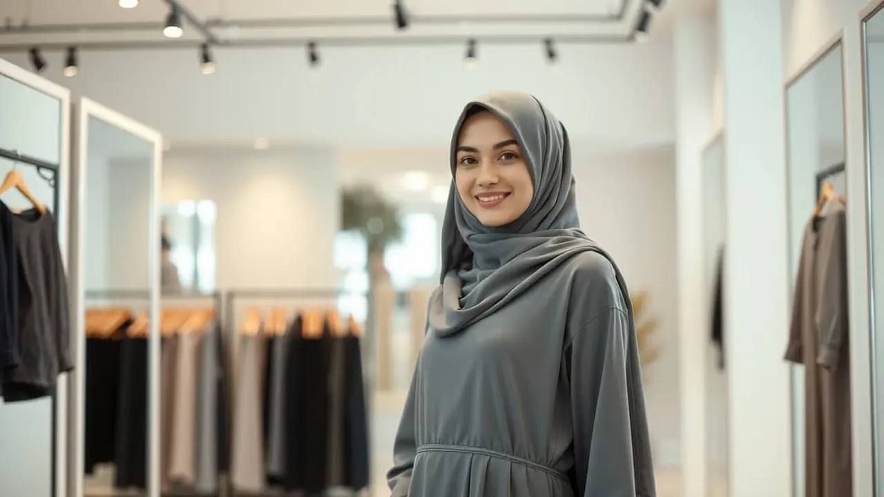 Gamis Abu-abu Cocok dengan Jilbab Warna Apa? Panduan Lengkap Padu Padan - Feeds Liputan6.com