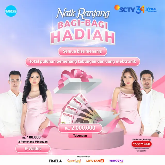 Sinetron SCTV Naik Ranjang Hadirkan Drama Romantis dan Kuis Berhadiah Menarik - ShowBiz Liputan6.com