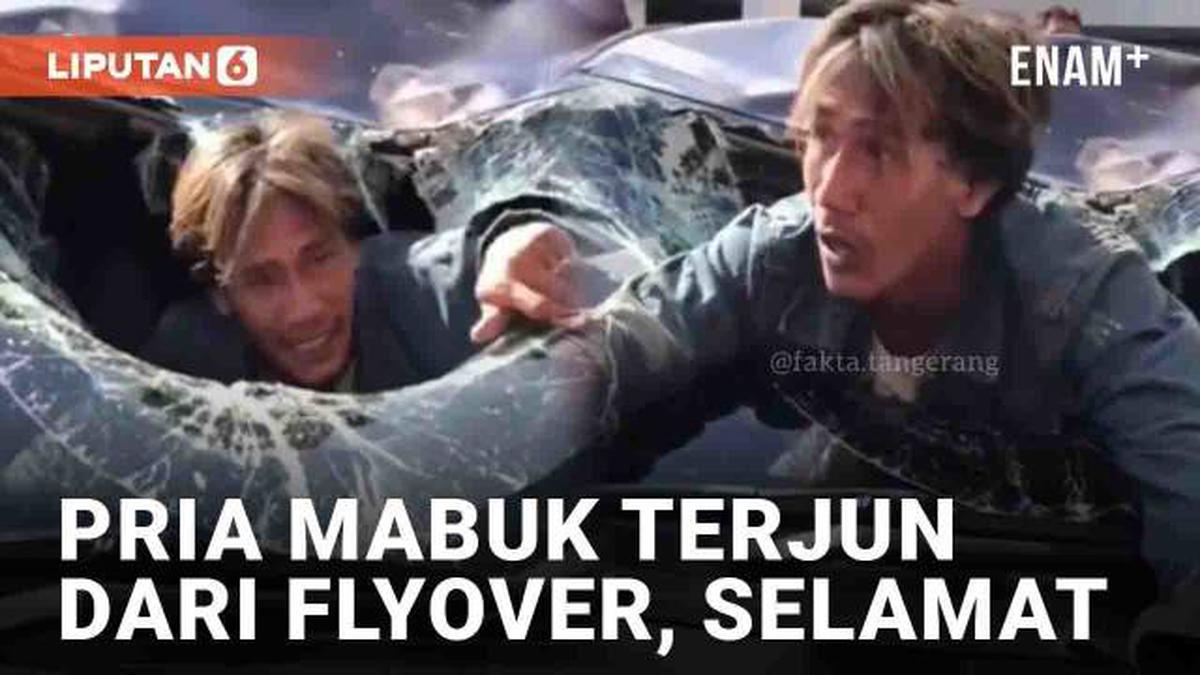 VIDEO: Pria Mabuk Terjun dari Flyover di Batam, Mendarat di Mobil ...