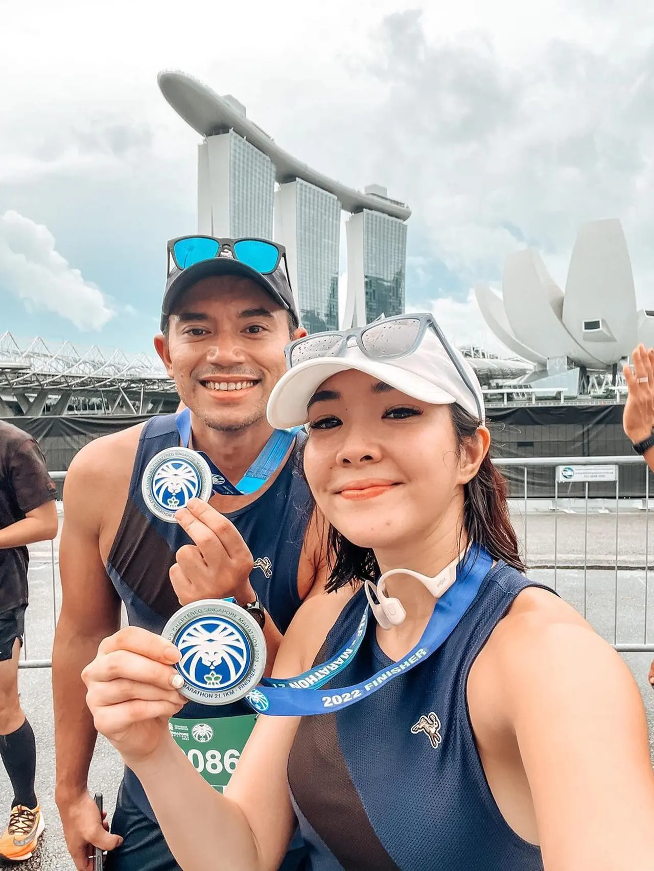 10 Potret Gisella Anastasia Lari Half Marathon di Singapura, Modal ...