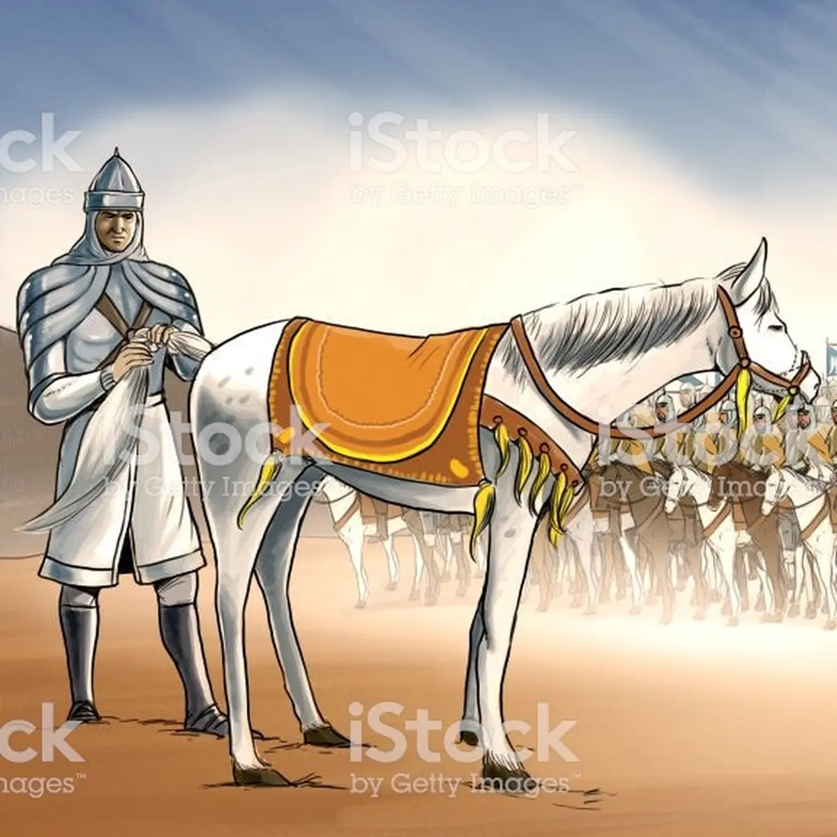 Kuda Terbang Di Atas Kabah Clipart