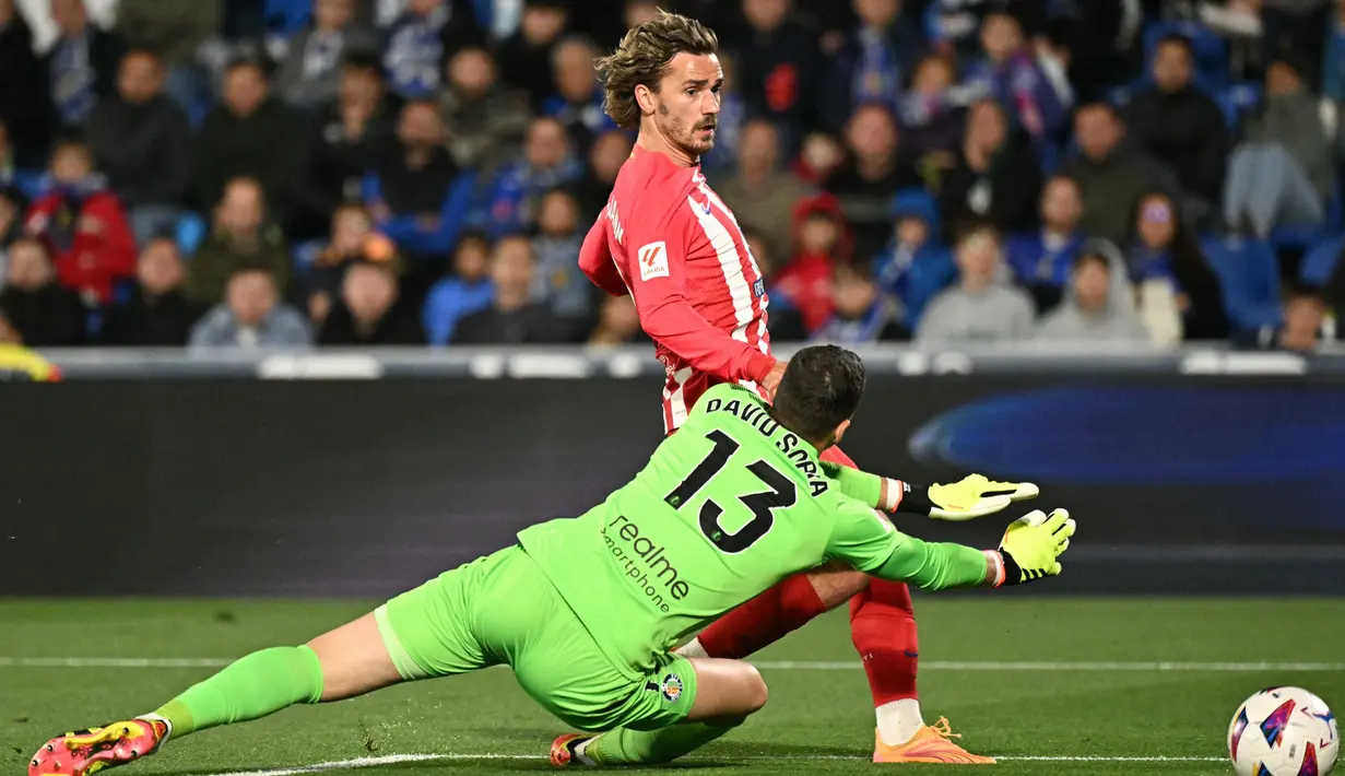 Tiga Gol Antoine Griezmann Pastikan Atletico Madrid Raih Tiket Liga Champions - Foto Liputan6.com