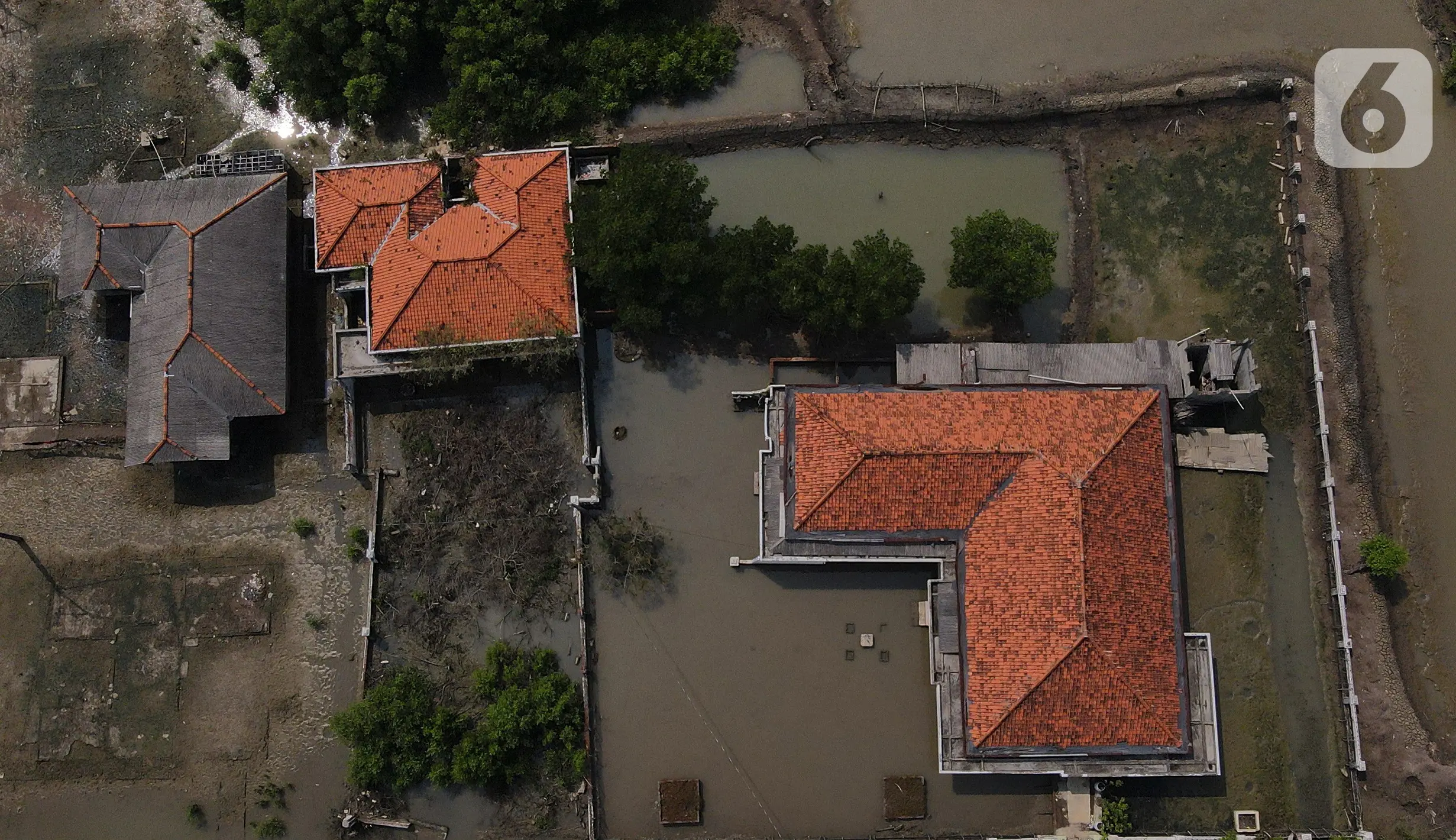 Penampakan dari Udara Kampung Muara Beting yang Terancam Hilang - Foto ...