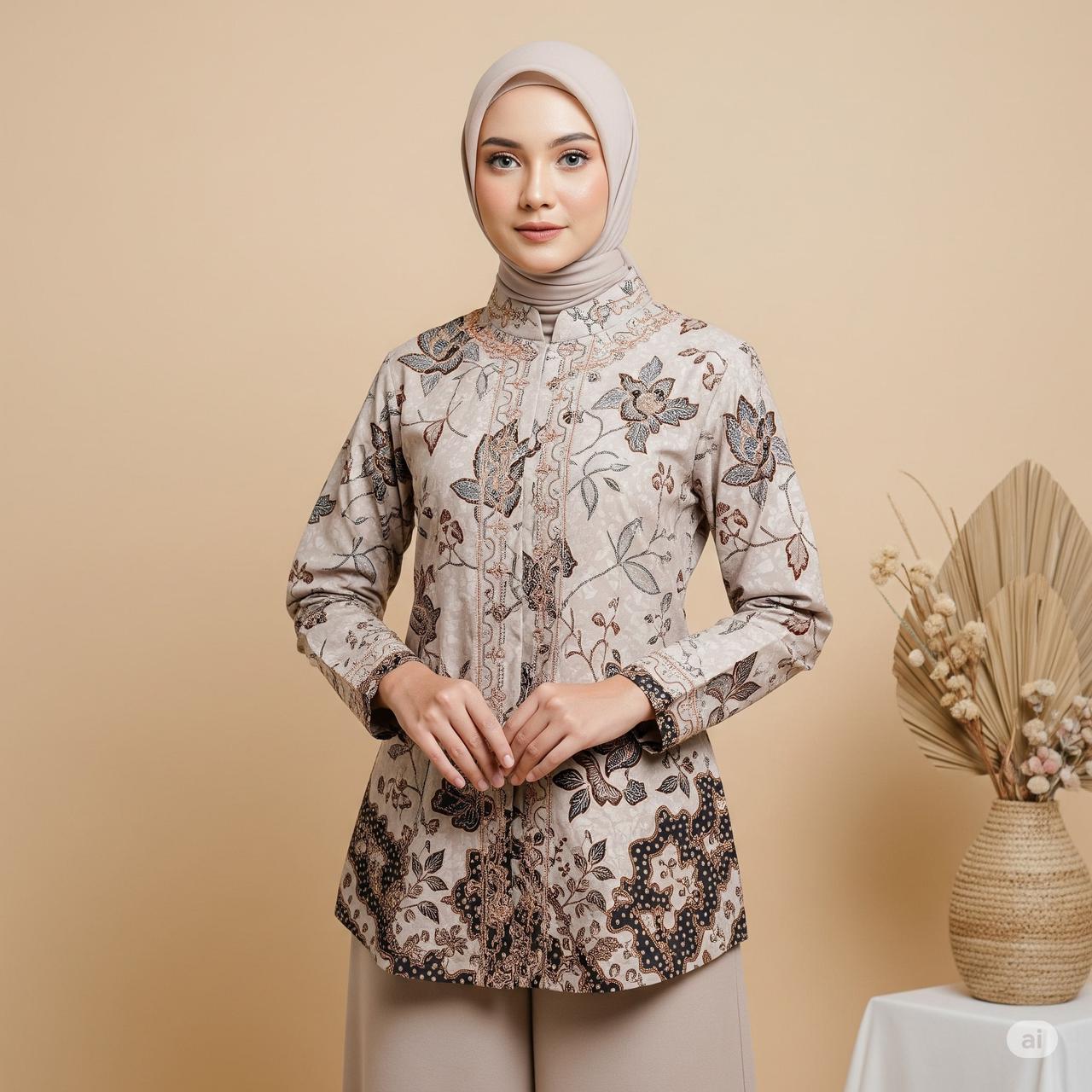 15 Model Baju Batik Wanita Terbaru Lengan Panjang, Feminin, Anggun dan ...