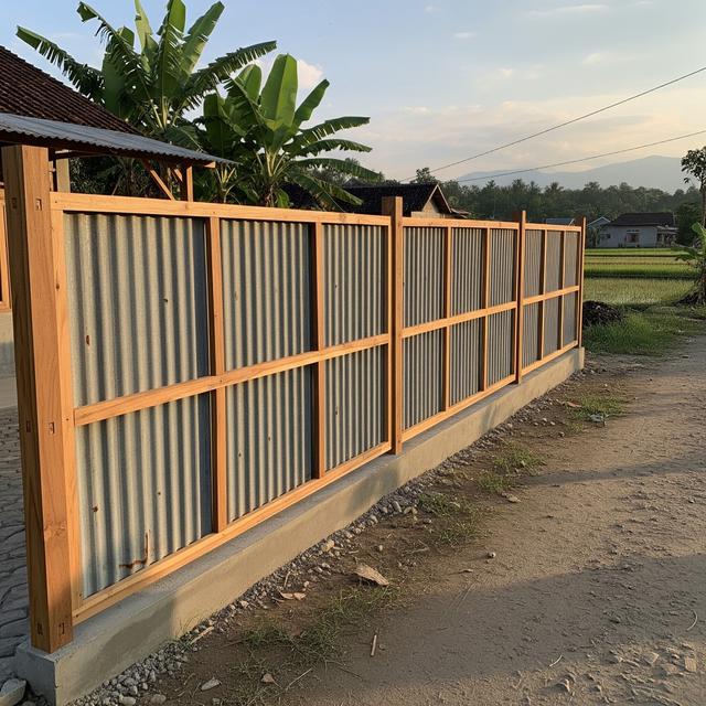 7 Model Pagar Rumah dari Seng yang Minimalis dan Estetik di Kampung