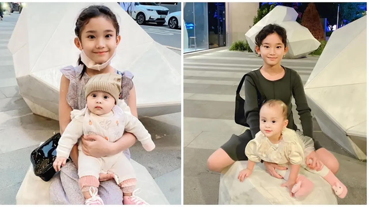 6 Potret Kedekatan Bilqis Anak Ayu Ting Ting dan Adik Sepupunya, Kakak Siaga - Hot Liputan6.com