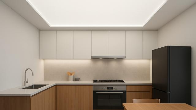 7 Model Plafon PVC Dapur dengan Lampu LED Tersembunyi, Bikin Ruangan ...