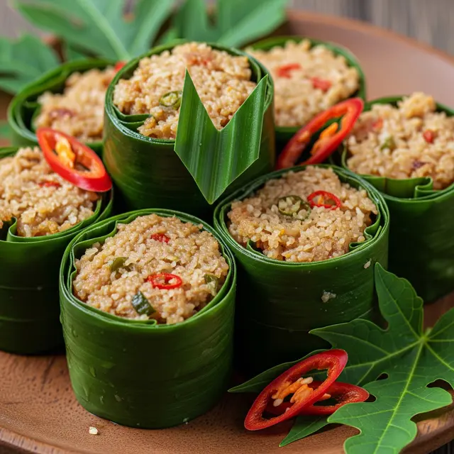 Cara Membuat Buntil Daun Pepaya Isi Kelapa, dari Pengolahan Daun hingga ...