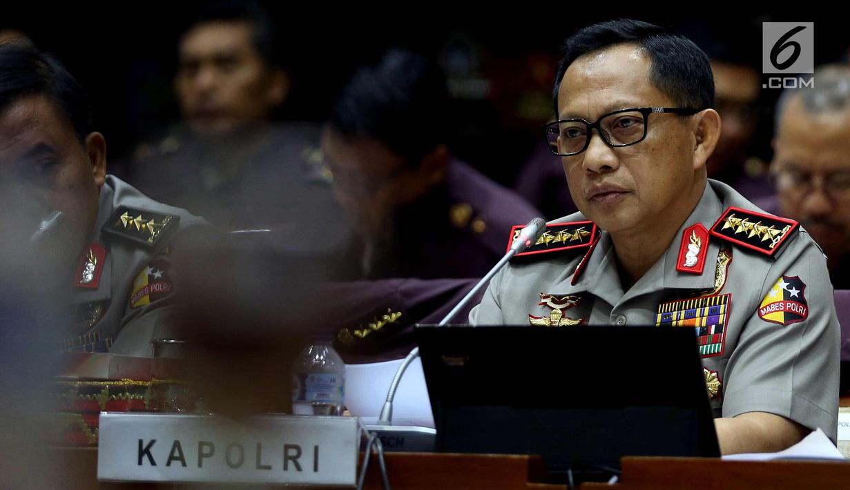 PHOTO: Kapolri Tito Karnavian RDPU dengan Komisi III DPR - Foto Liputan6.com