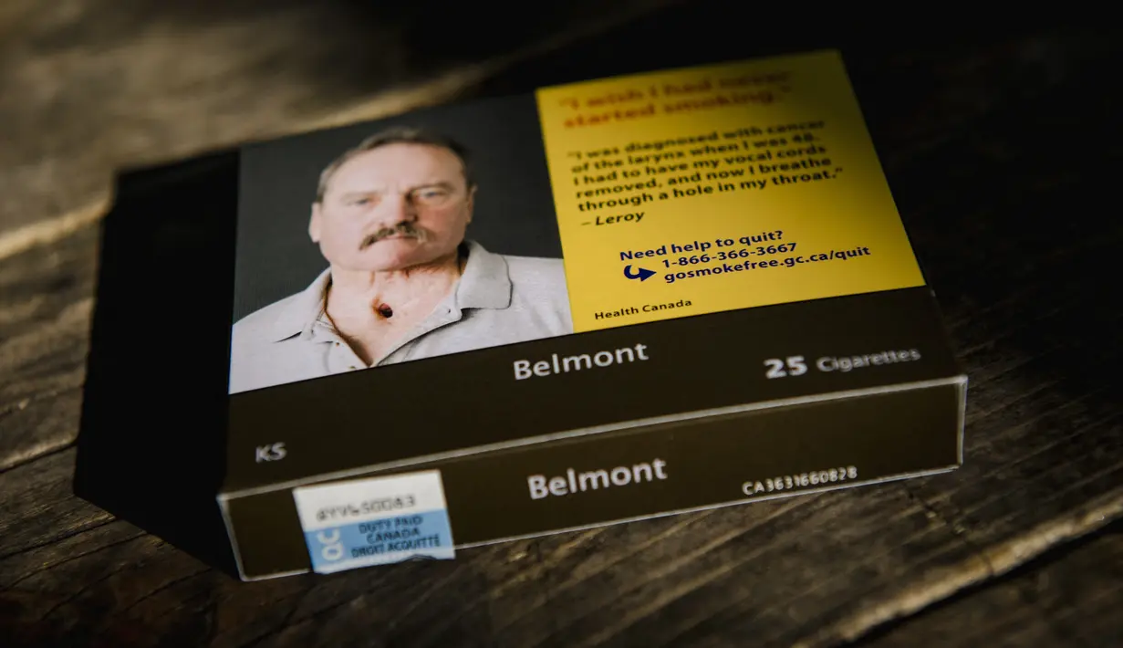 Kanada Berlakukan Label Kesehatan di Setiap Batang Rokok - Foto Liputan6.com